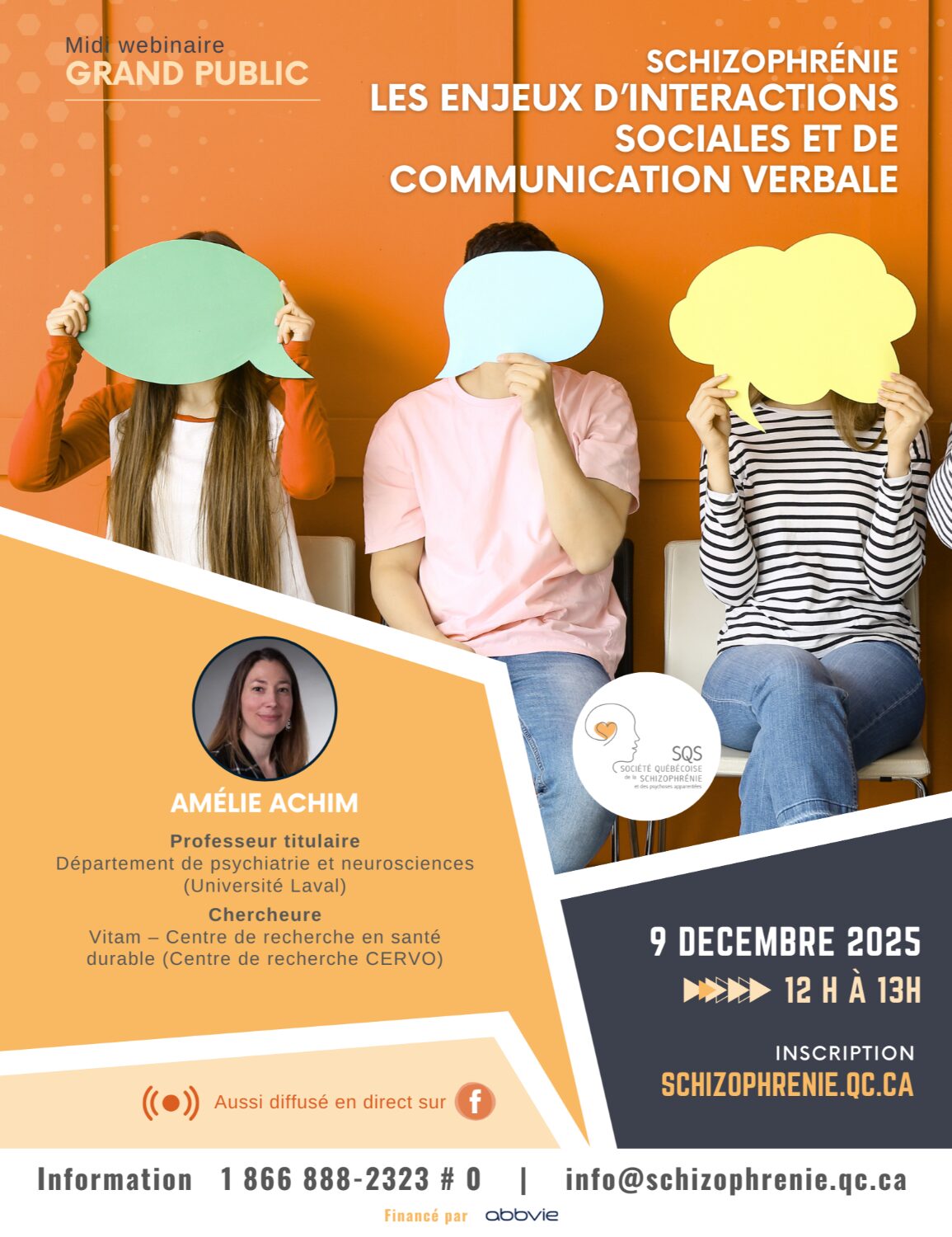 [GENERAL PUBLIC] LUNCHTIME WEBINAR – Dr. Amélie Achim: Schizophrenia ...